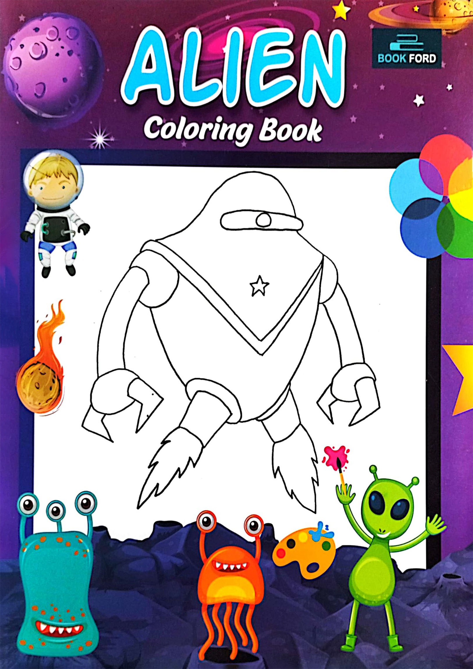 Alien Coloring Book : বুকফোর্ড পাবলিকেশন্স (সম্পাদক) - Alien Coloring ...