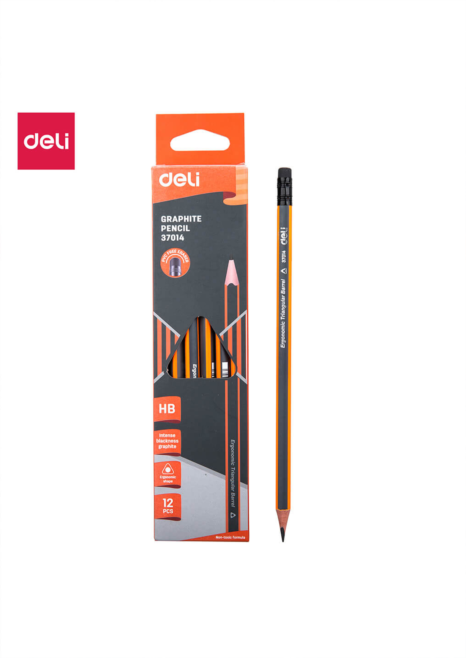 Deli Graphite Pencil HB - 1 Pc (37014) - undefined