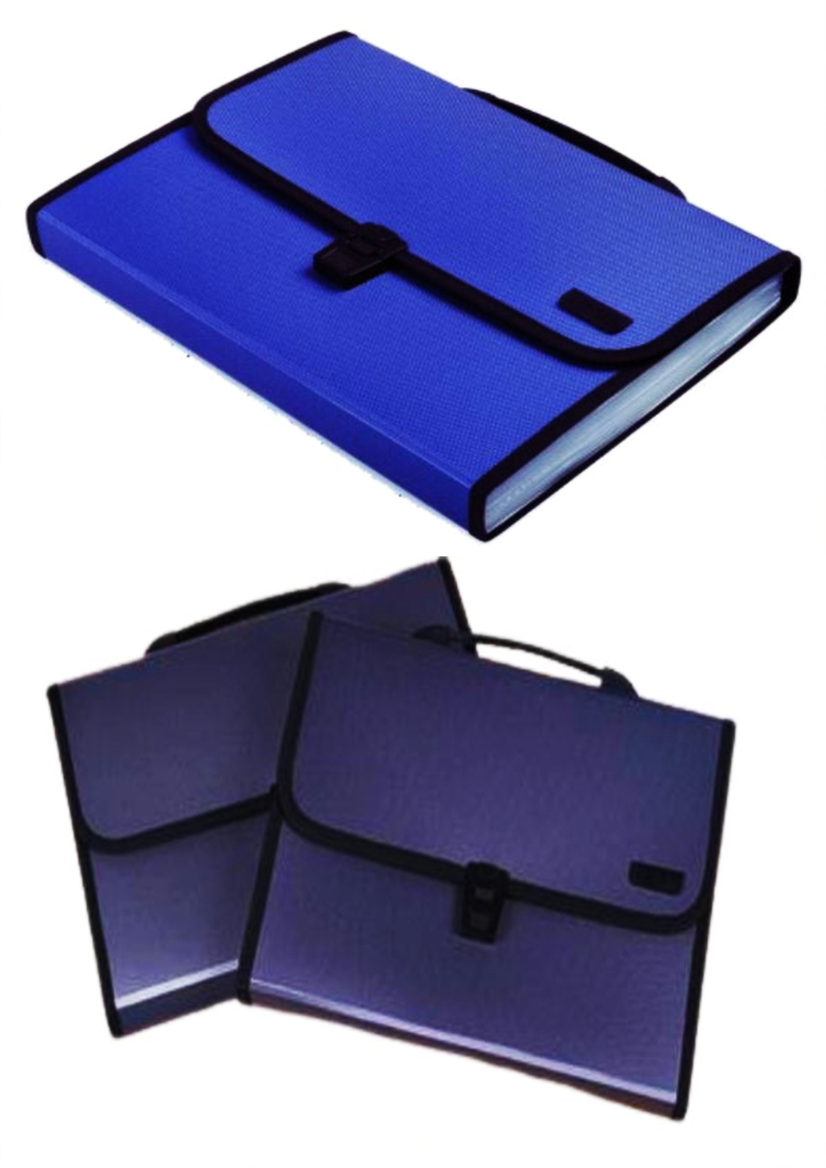 Expanding File Folder 12 Pockets- Blue and Gray Color (AWT90959 ...